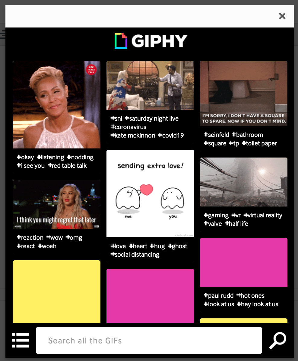 Adding GIFs to your entries – Open Diary Help Center
